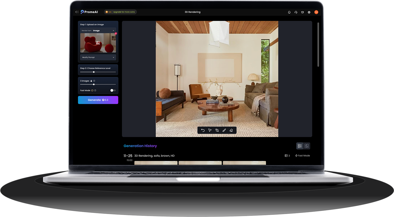Rendu TextureLock - Laissez le rendu AI améliorer vos conceptions | PromeAI